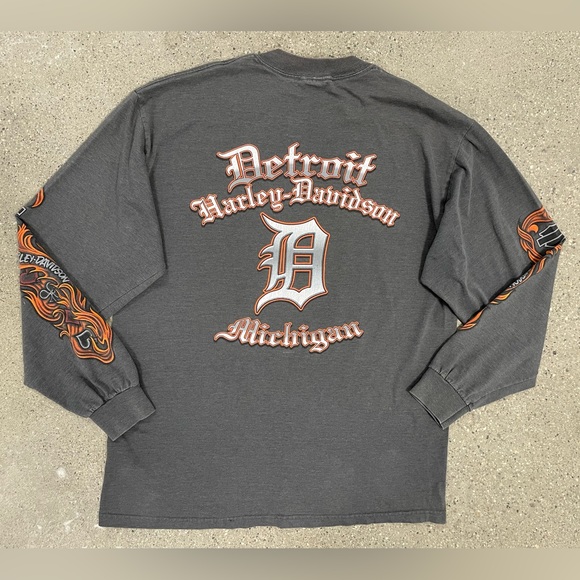 Harley-Davidson | Shirts | Vintage Detroit Michigan Harley Davidson ...